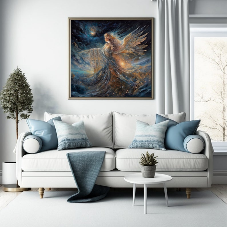 Printable Wall Art, Seraphim, Biblical Angel, Christian Artwork ...