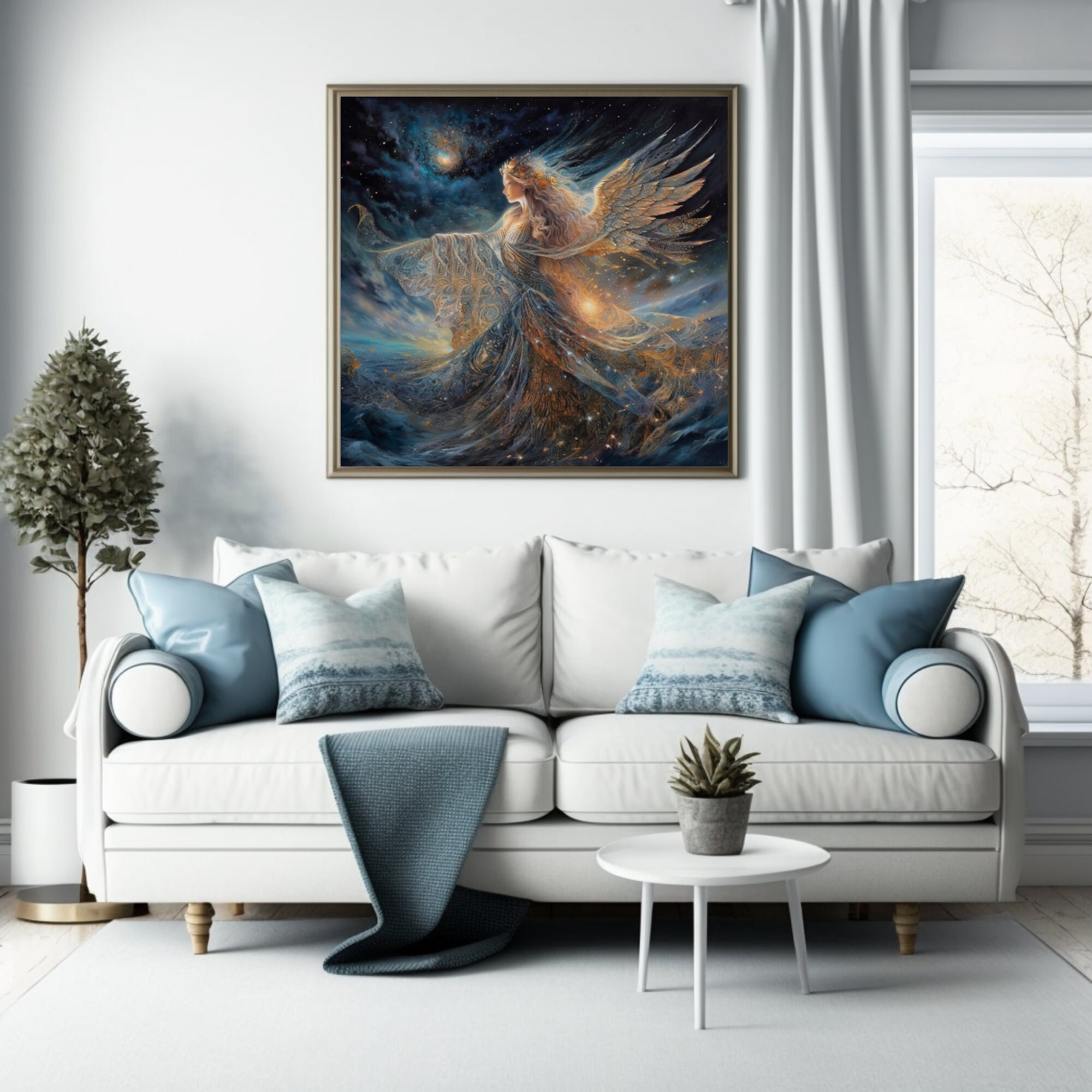 Printable Wall Art, Seraphim, Biblical Angel, Christian Artwork ...