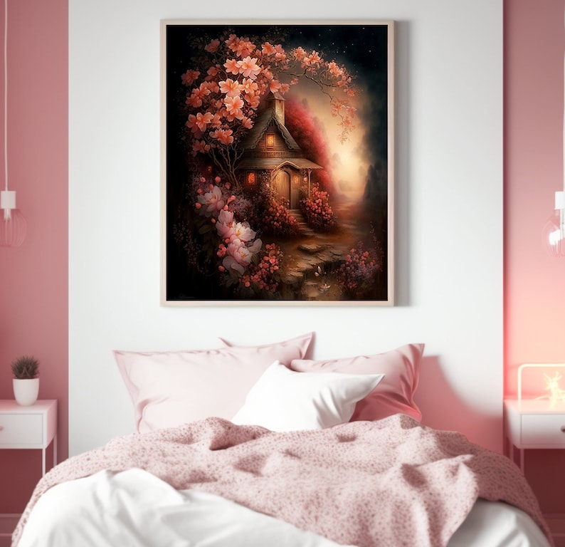 Printable Wall Art, Enchanted Forest, Girly Aesthetic Wall Art ...
