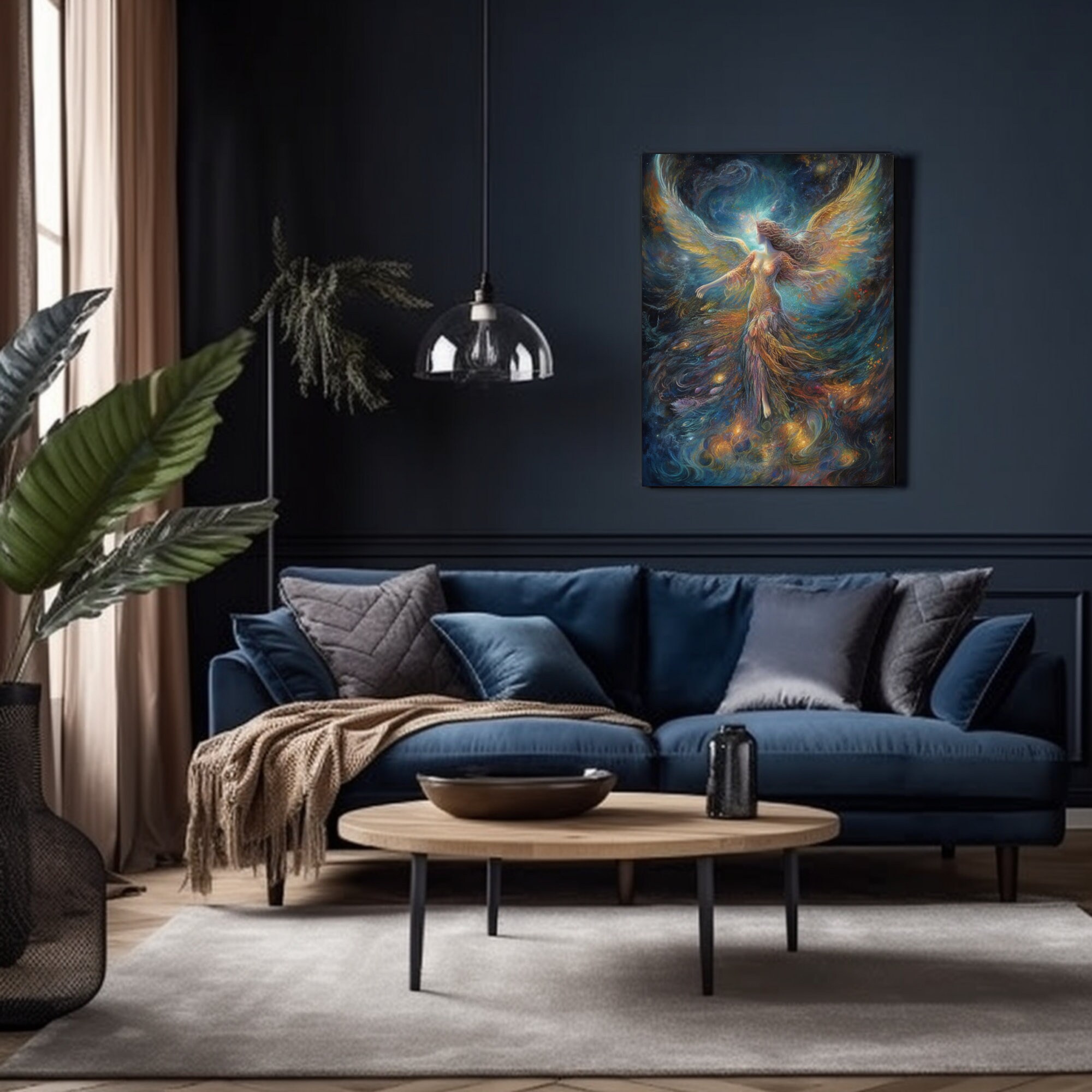 Printable, Rainbow Seraphim, Biblical Angel, Christian Artwork ...