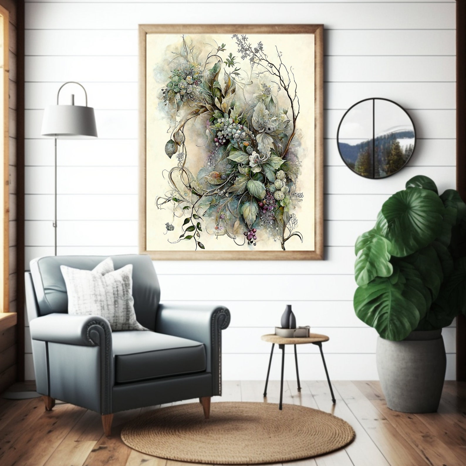 Printable Wall Art, Mediterranean Wall Art, Bloomcore, Sage Green Wall ...