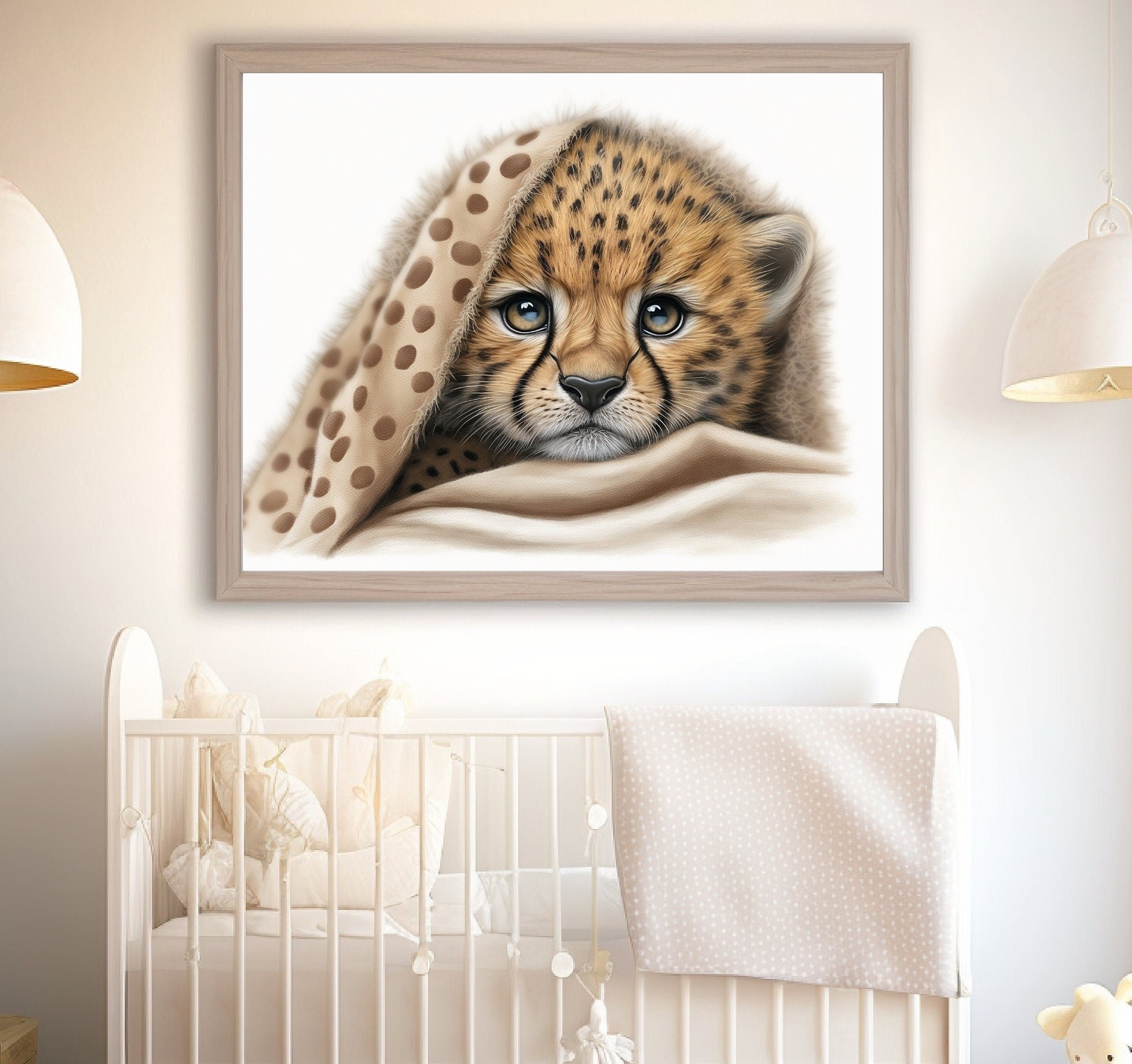 Printable Art, Cute Baby Cheetah, Safari Nursery Decor Boy, Cheetah ...
