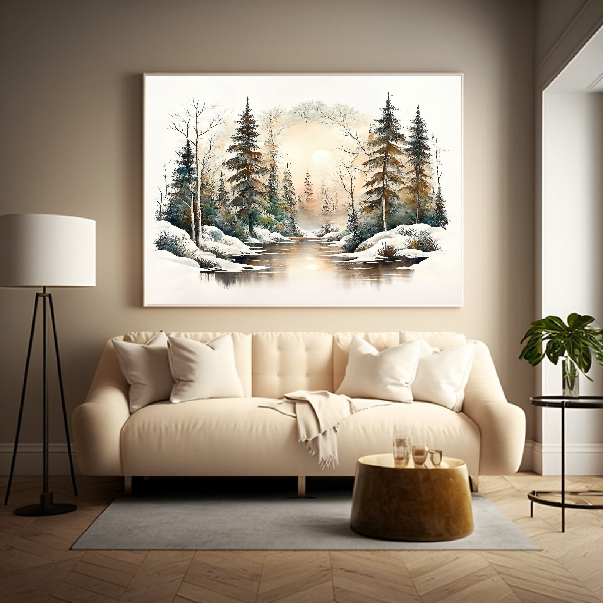 Printable Art, Nature Inspired Decor, Enchanted Forest, Pine Tree Art ...