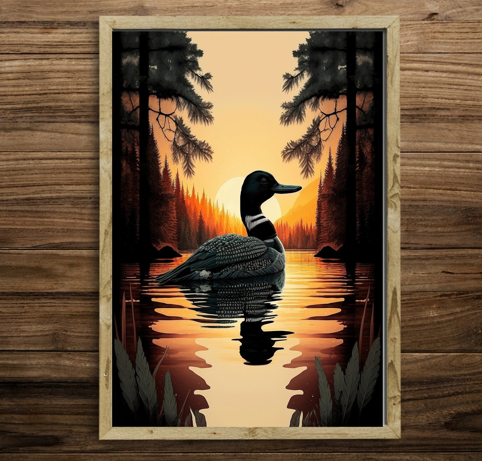 Printable Wall Art Loon Lake Loon Digital Download Common - Etsy