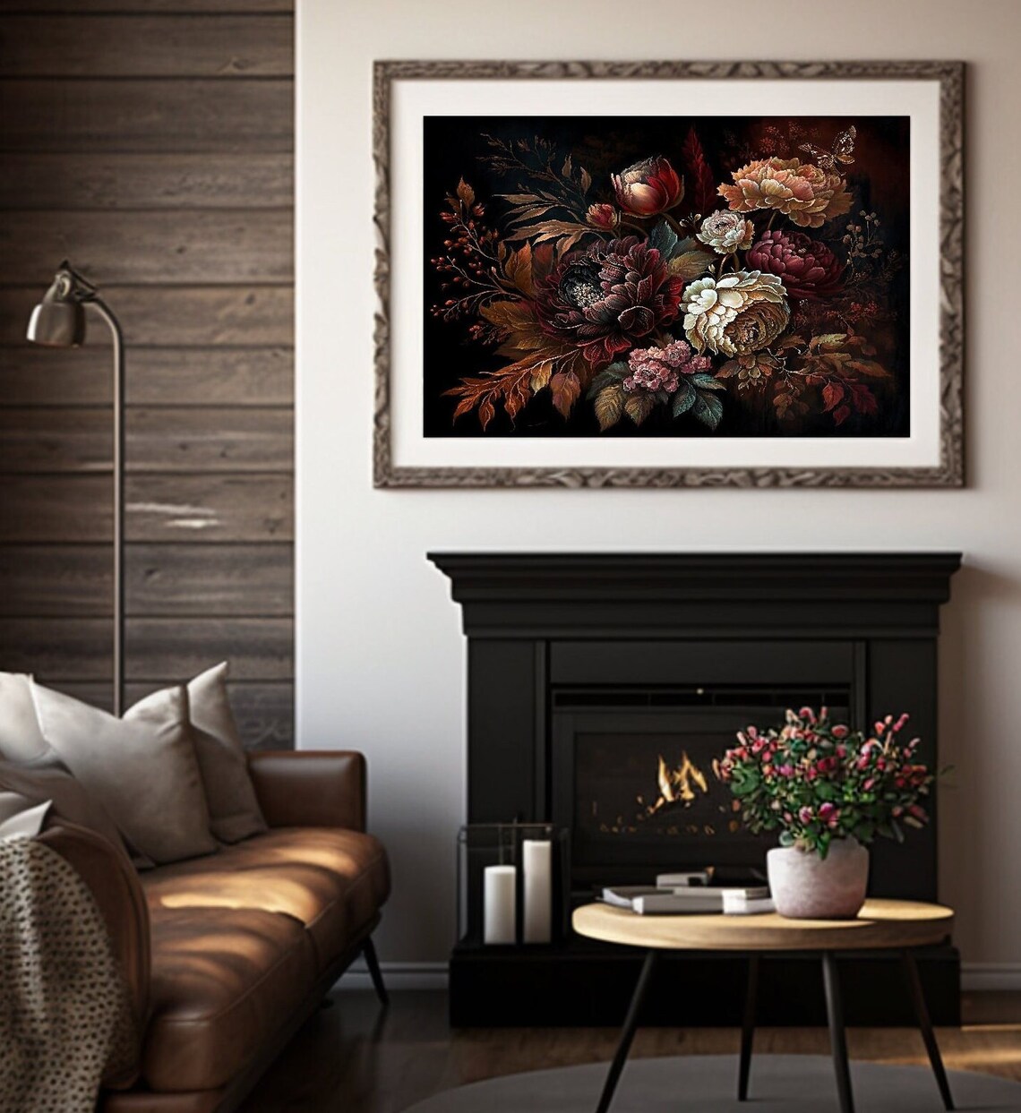 Printable Art Dark Floral Print Dark Cottagecore Decor Dark - Etsy