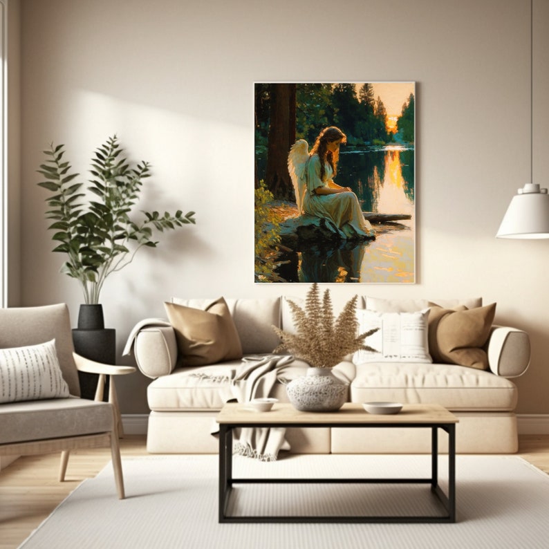 Printable Wall Art, Seraphim, Christian Artwork, Biblical Wall Art ...