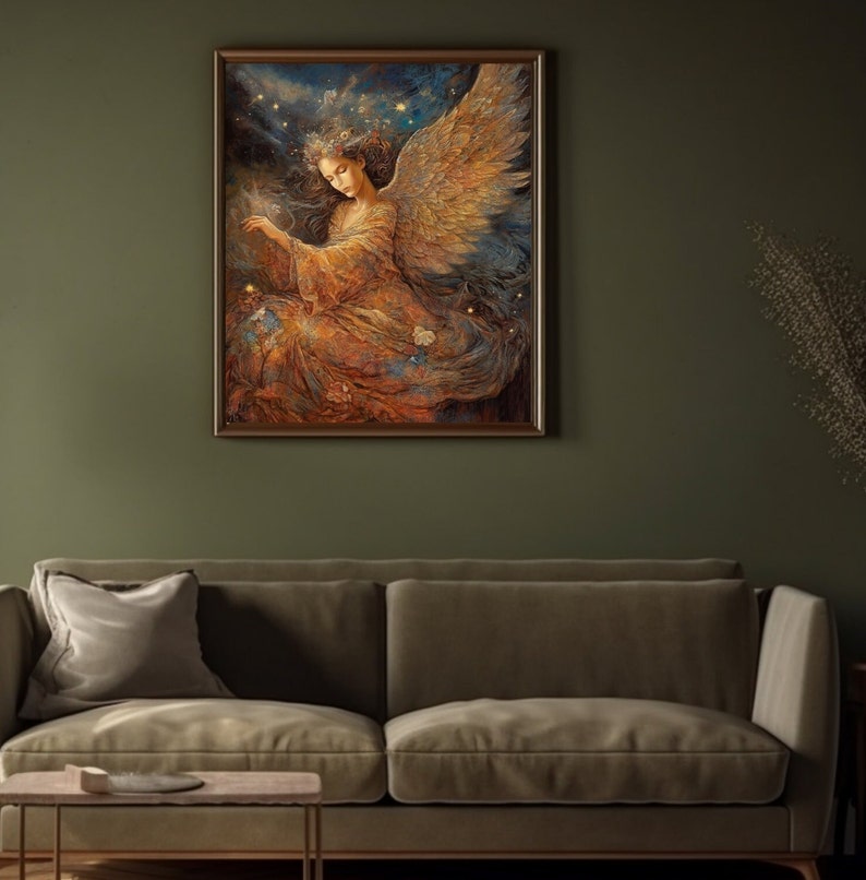 Printable Wall Art, Seraphim, Biblical Angel, Christian Artwork ...