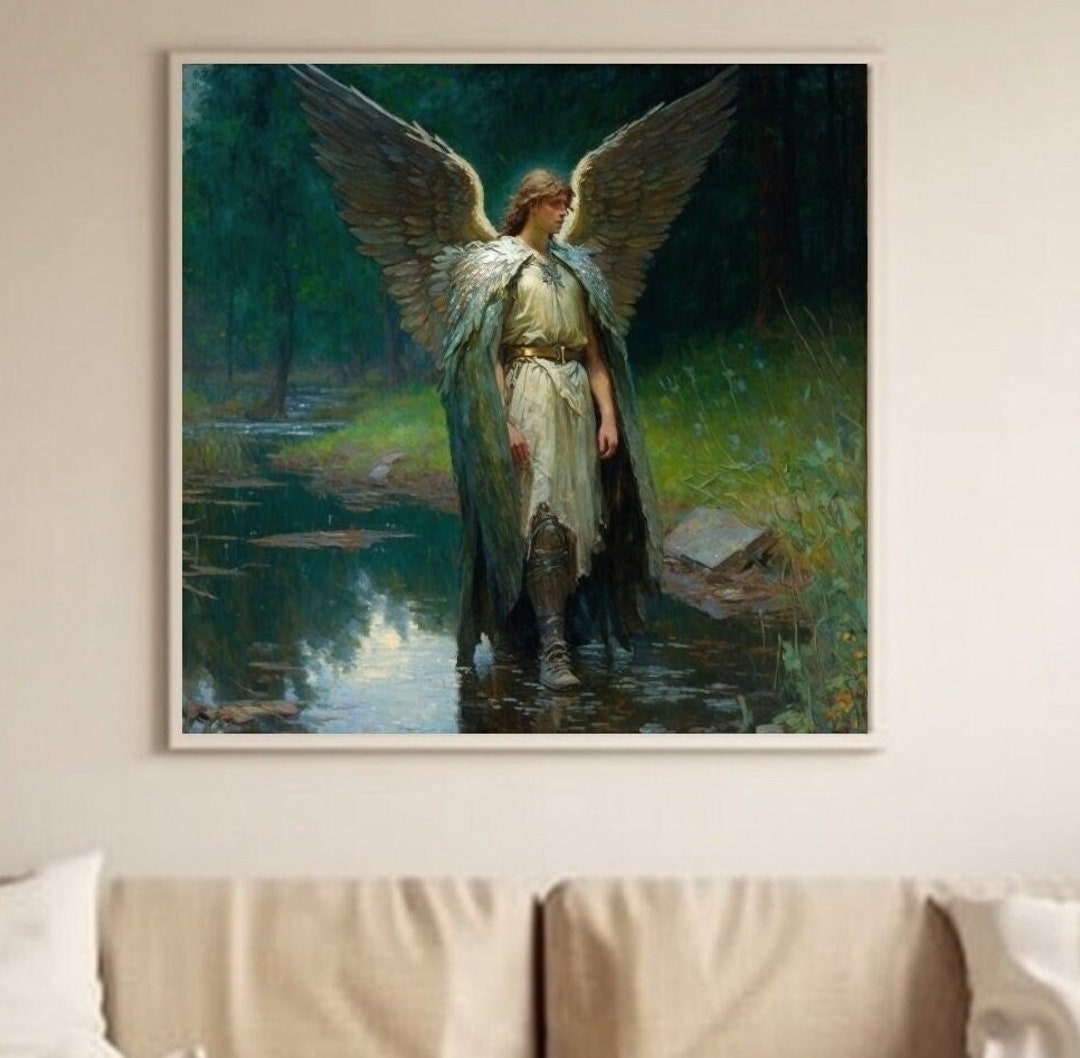 Printable Art, Archangel Michael, Biblical Angel, Christian Artwork ...