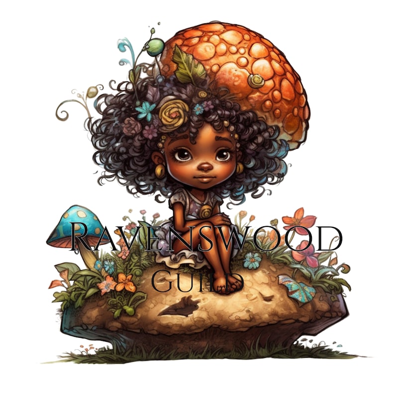 African American Fairy Art Black Fairies Bundle Afro - Etsy