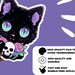 Black Cat Sticker | Pastel Goth Sticker, Vinyl Sticker, Gothic Stickers ...