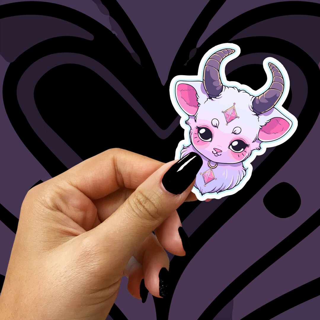 Baphomet Sticker | Pastel Goth Sticker, Vinyl Sticker, Gothic Stickers ...