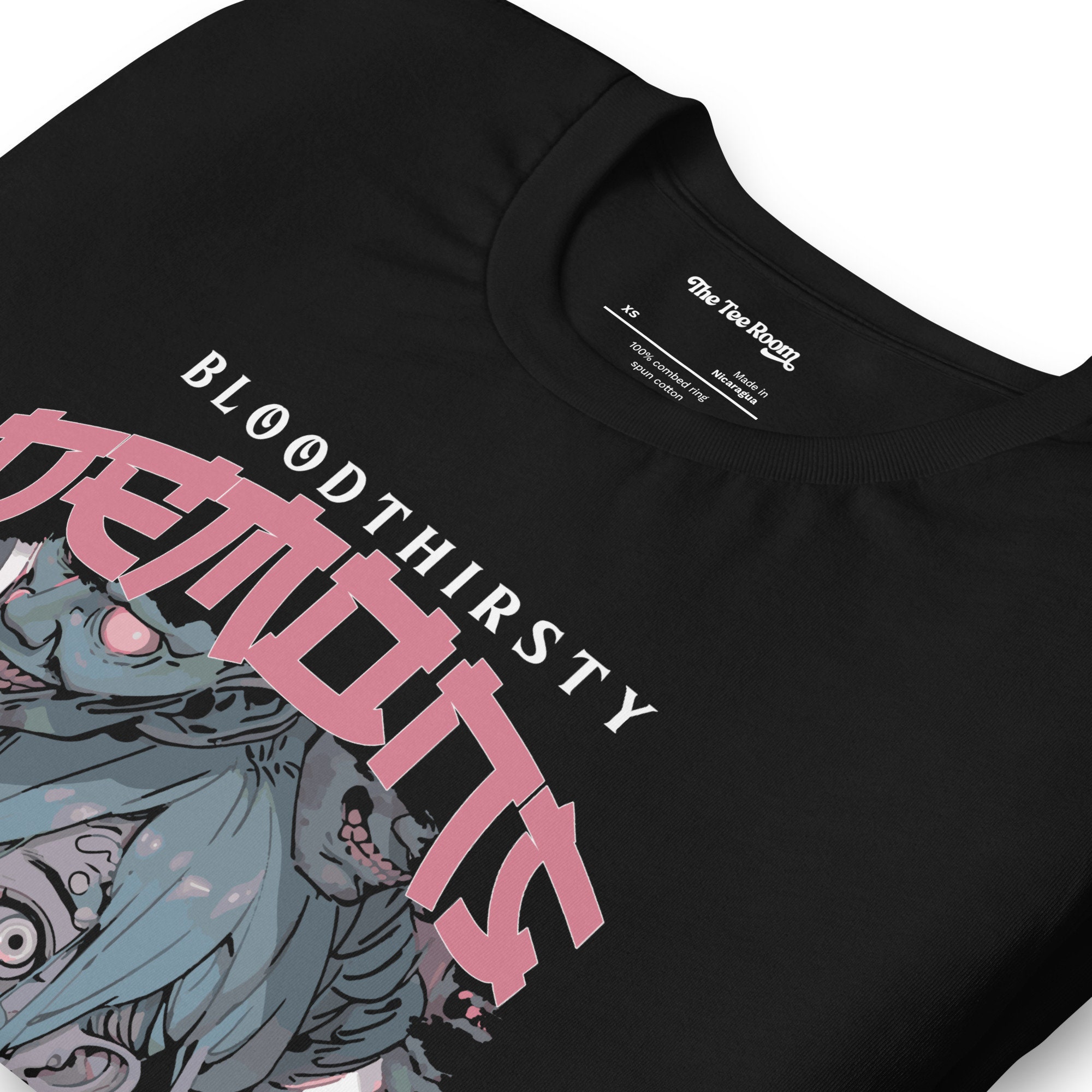Horror Manga Shirt Bloodthirsty Demons, Black Goth Japanese Anime T ...
