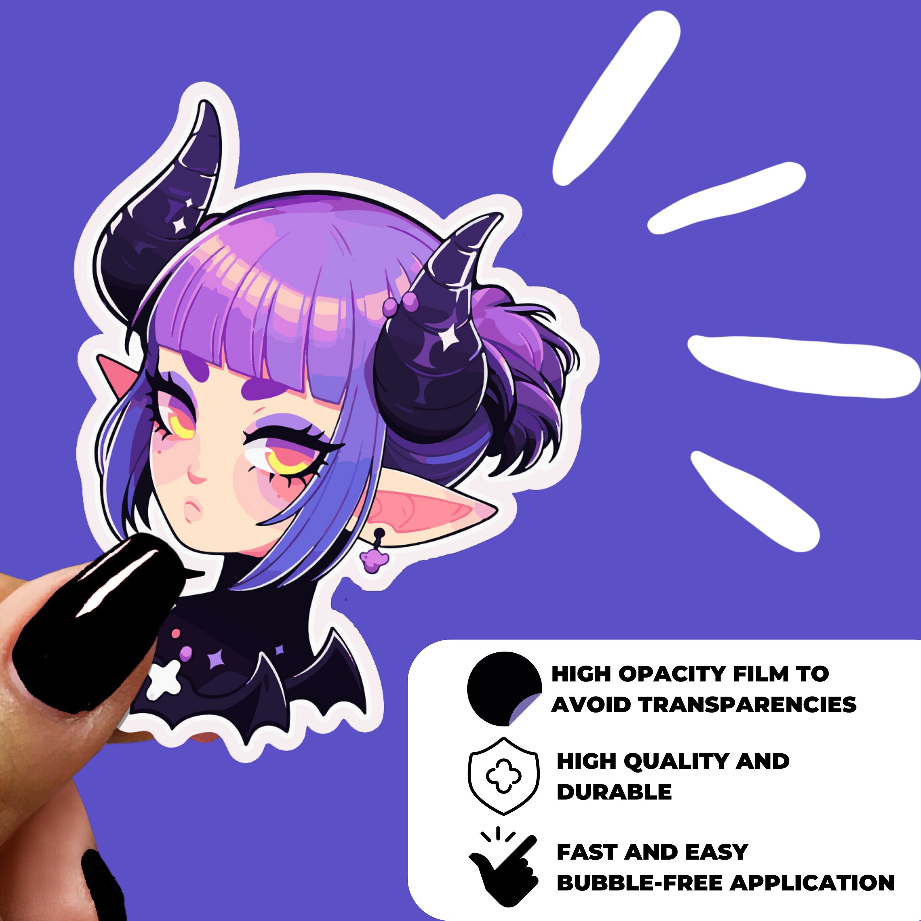 Bat Girl Sticker | Pastel Goth Sticker, Vinyl Sticker, Gothic Stickers ...