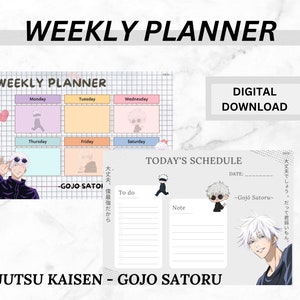 Gojo Satoru Planner - Etsy