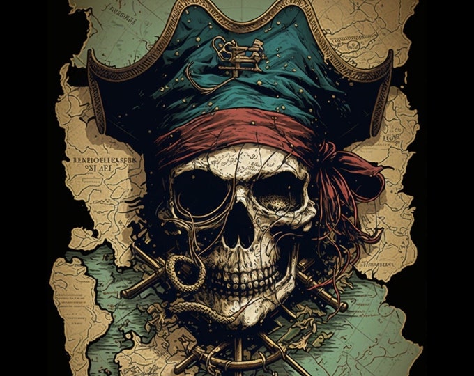 AI Art | Vibrant Vision | Skull PNG | Instant Download | Mystical Skull ...