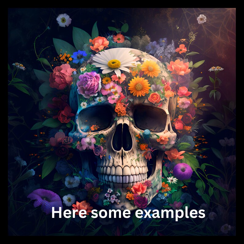 Ai Art | Mystical Aura Dark and Alluring | Skull PNG | Instant Download ...