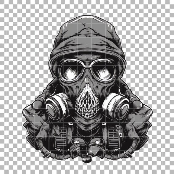 Skull Clipart Gangsta Skull Gas Mask Png Image With Transparent