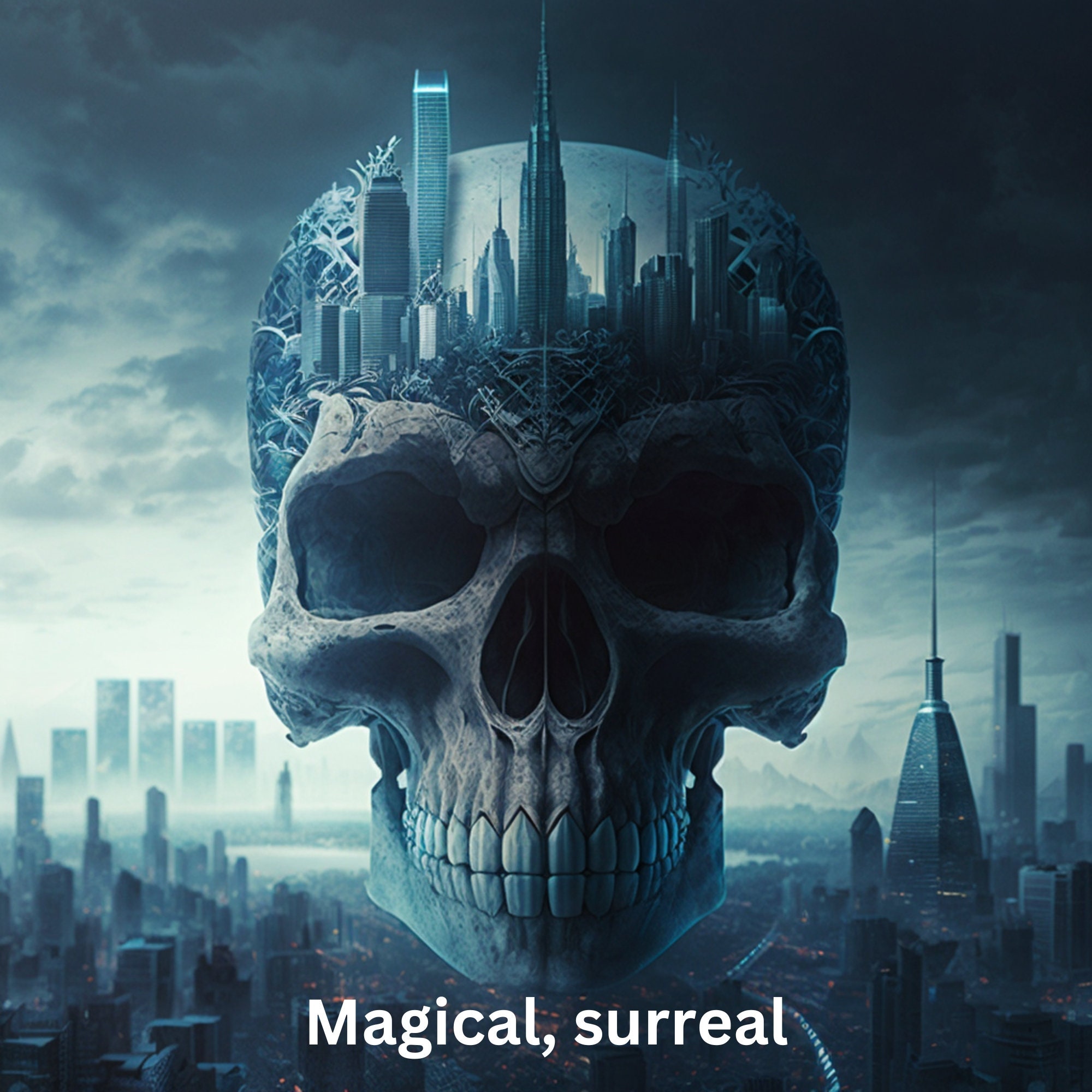 AI Art | Mystical Aura | Skull PNG | Instant Download | Futuristic Art ...