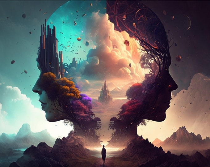 AI Art | Vibrant Vision | Skull PNG | Instant Download | Mystical Skull ...
