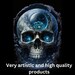 AI Art | Vibrant Vision | Skull PNG | Instant Download | Mystical Skull ...