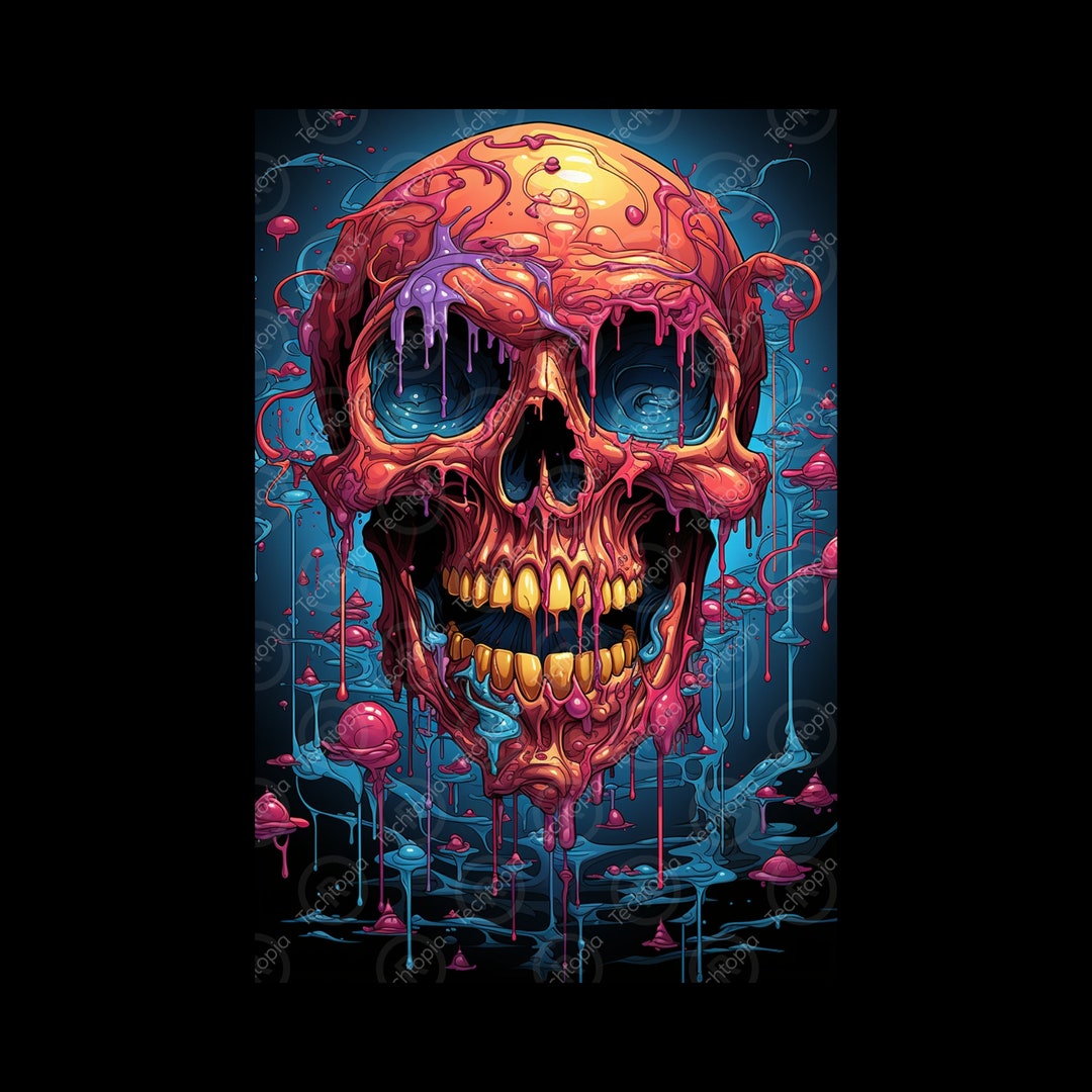 Vibrant Vision | Skull PNG | Instant Download | Mystical Skull ...