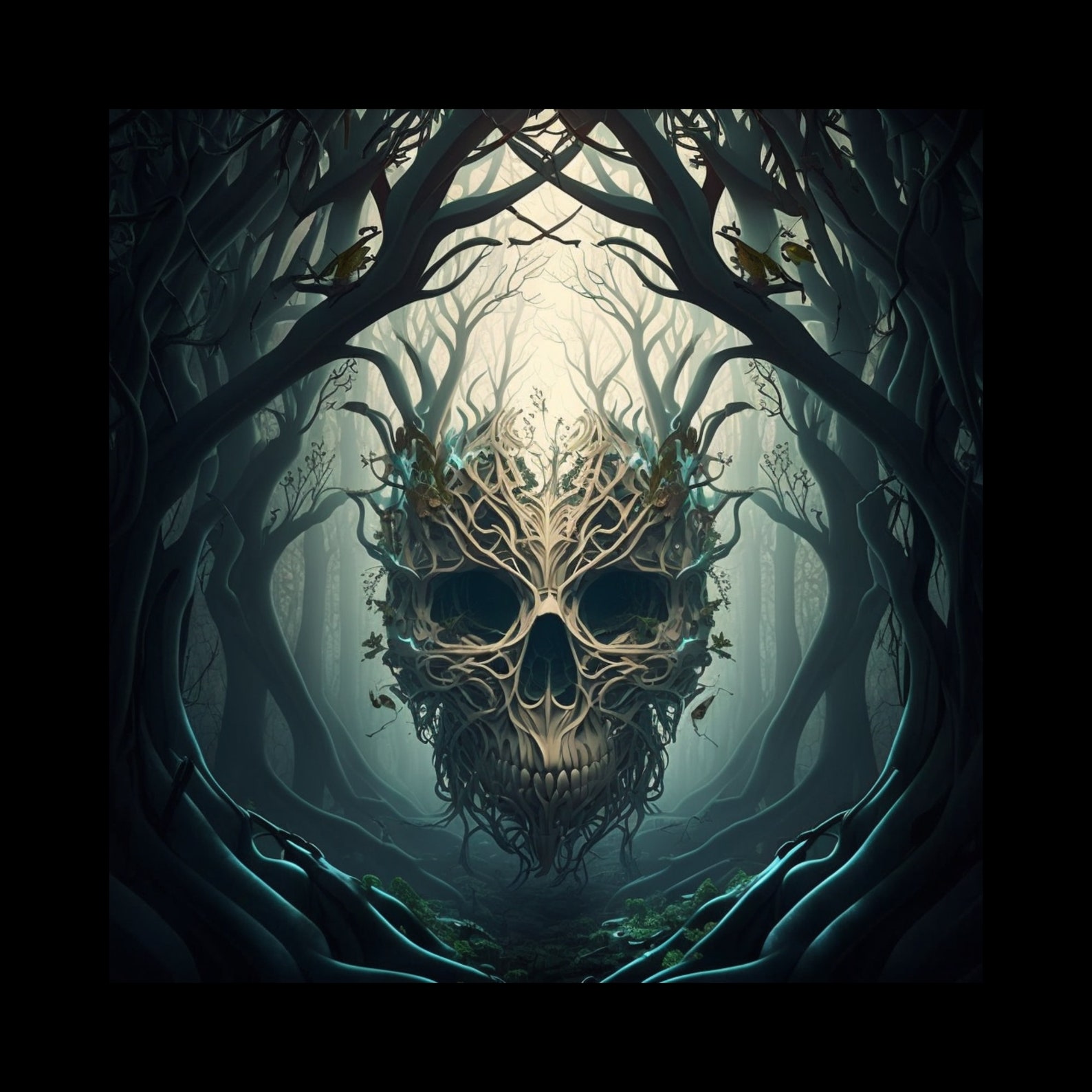 Forest of the Phantoms Skull PNG Instant Download Mystical Skull ...