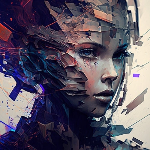 AI Art | Vibrant Vision | Skull PNG | Instant Download | Mystical Skull ...