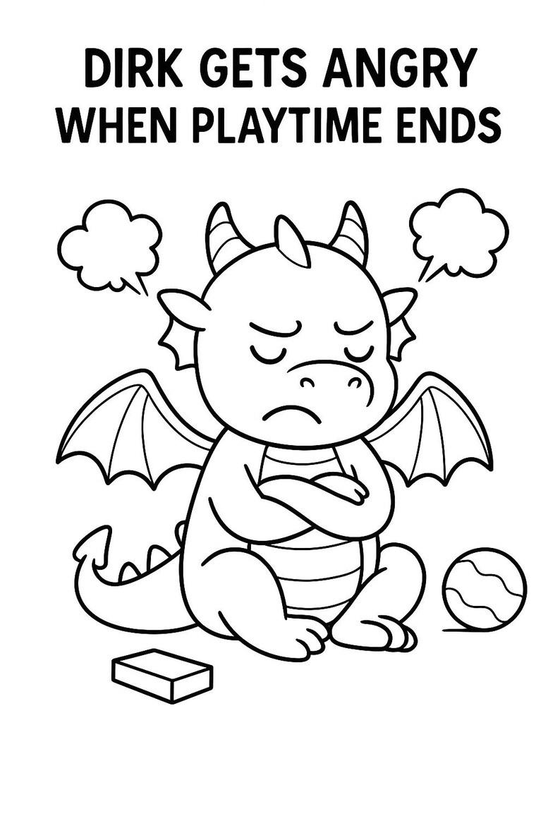 Derrick Feels Angry – A Printable Coloring Book for Kids About Emotions ...