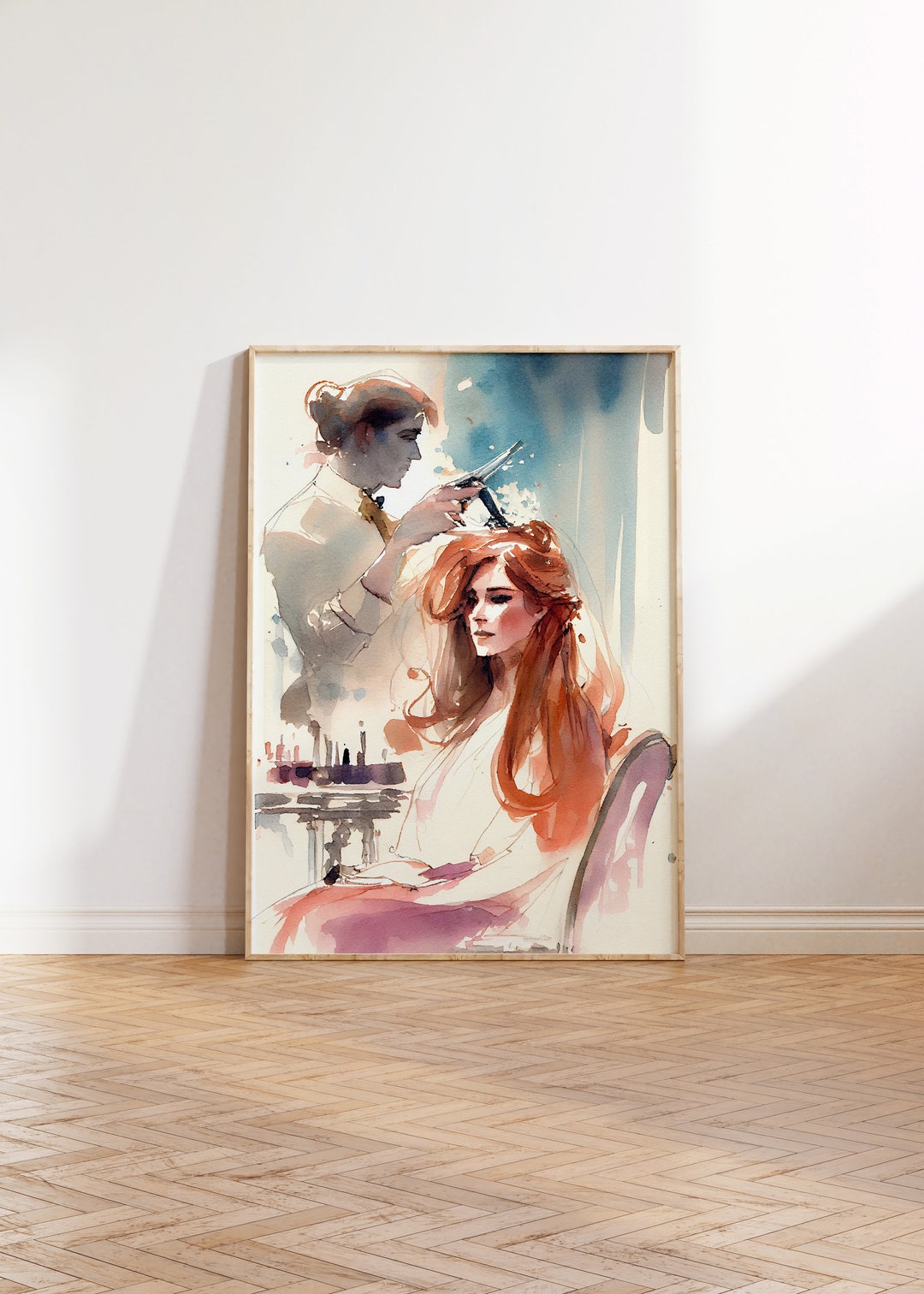 Watercolor Hair Salon Wall Art, Hair Poster, Hairdressing Printable Art ...