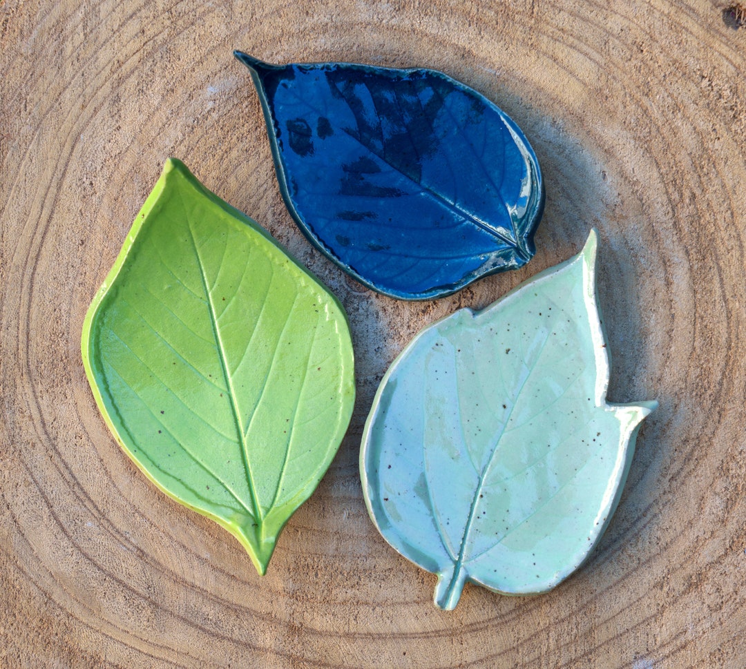 Green Leaf Ceramic Bowl. Decorative Pottery Leaf Bowl. Handmade ...