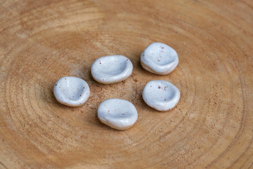 Beige Worry Stone With Ceramic Crystals. ADHD Anti-stress Pebble ...