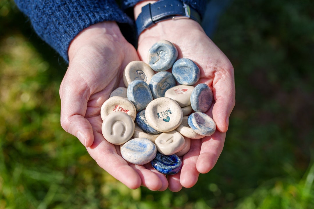 Ceramic Worry Stone. Anti-stress Pebble. Ceramic Relaxation Stone. - Etsy