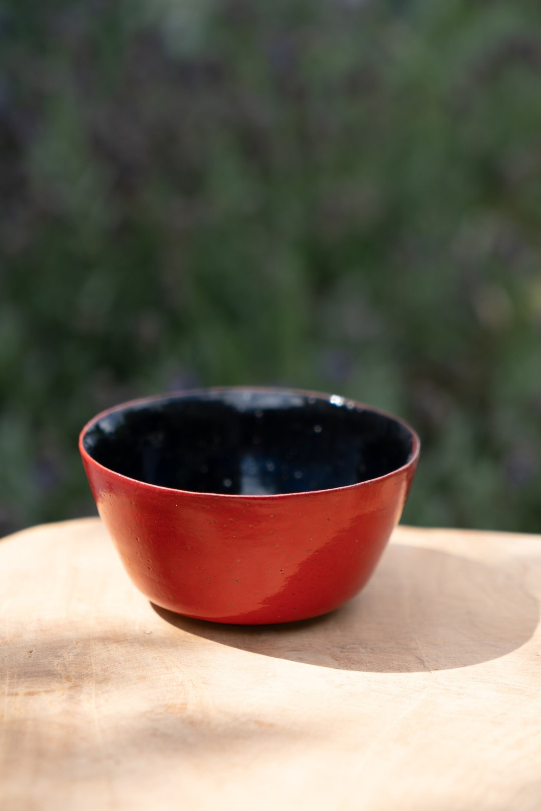 Black and Red Stoneware Ceramic Pot. Red Stoneware Ceramic Pot ...