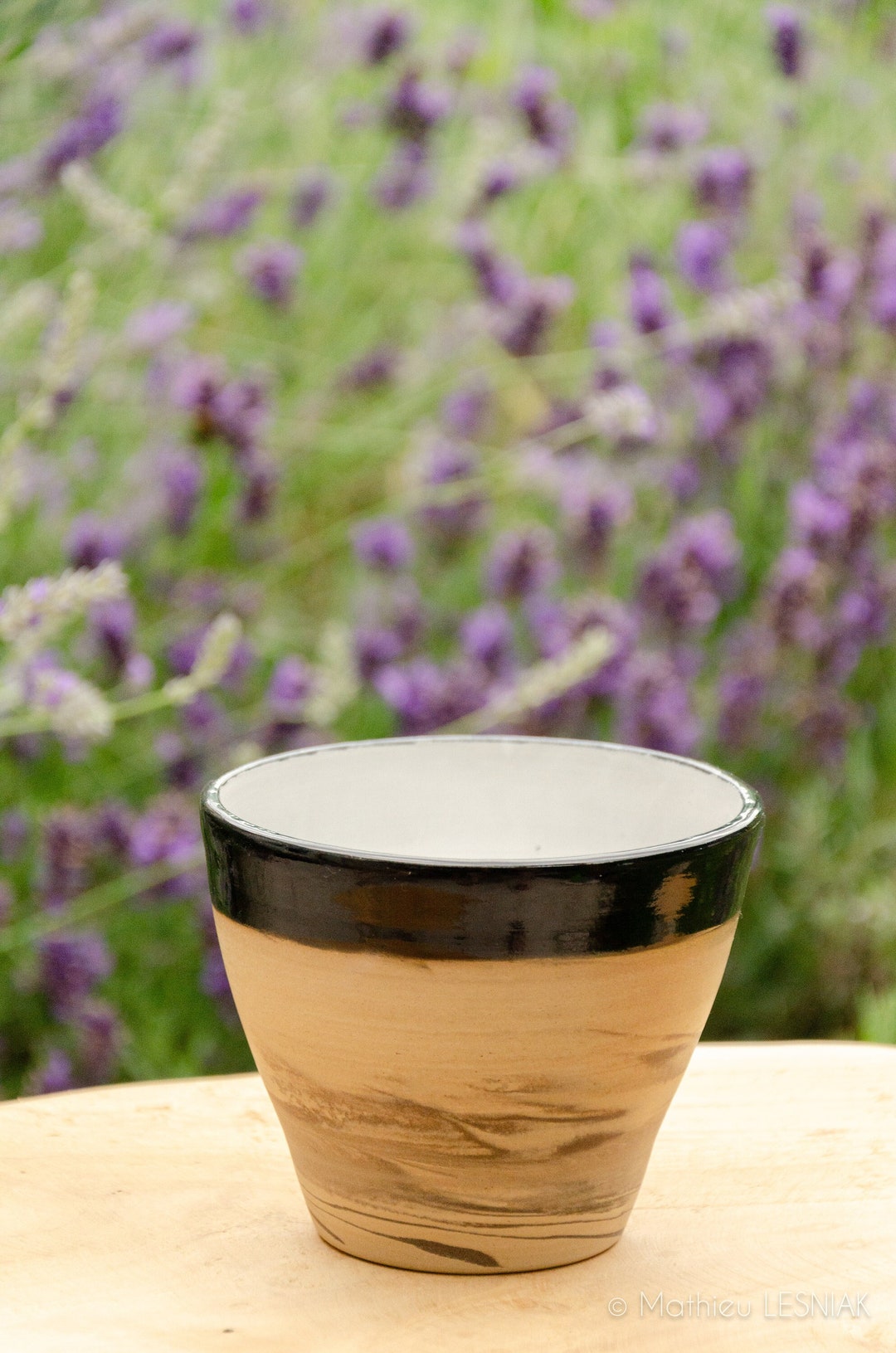 Black and White Ceramic Planter. Stoneware Pot for Indoor Plants ...