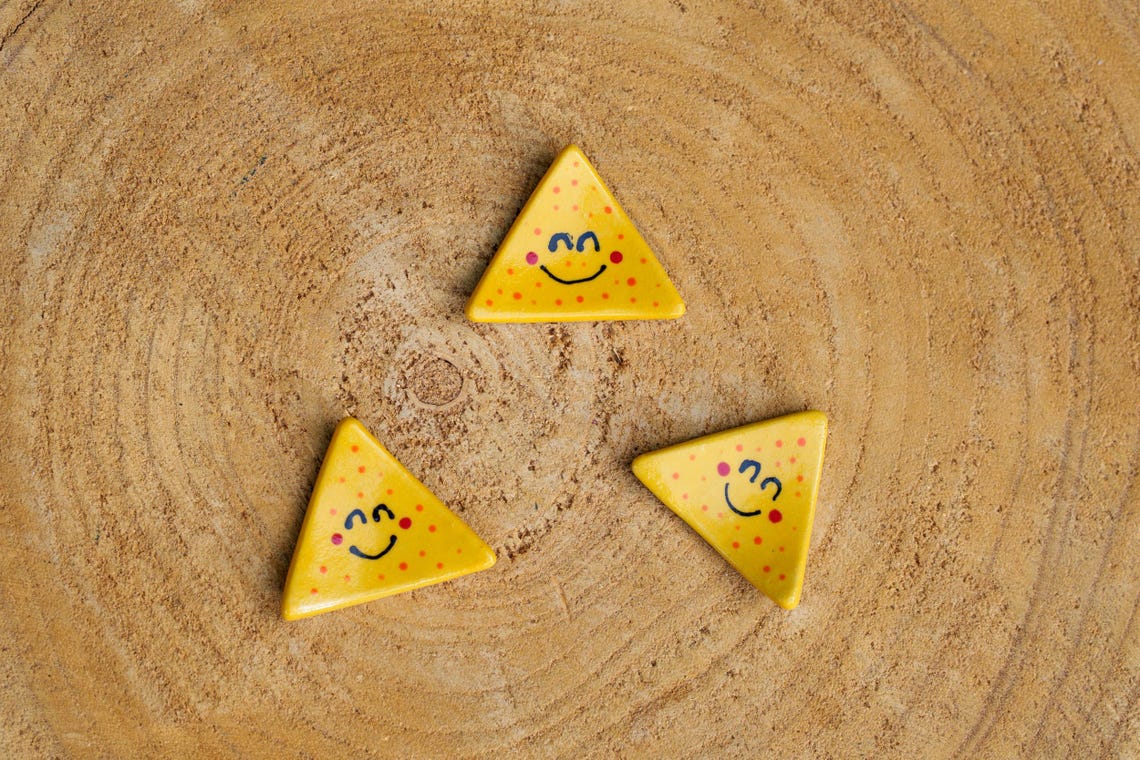 Worry Stones Ceramic Tortilla Chips. Stress Relief Pebble. Ceramic ...