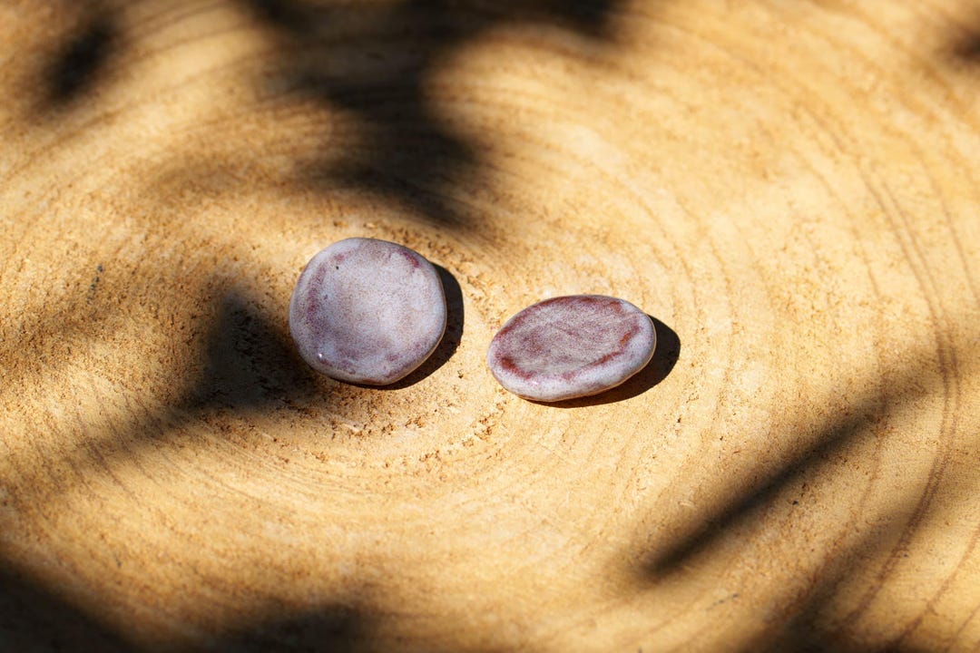 Worry Stone in Beige and Ceramic Brick. Thumb Stone for Relaxation ...