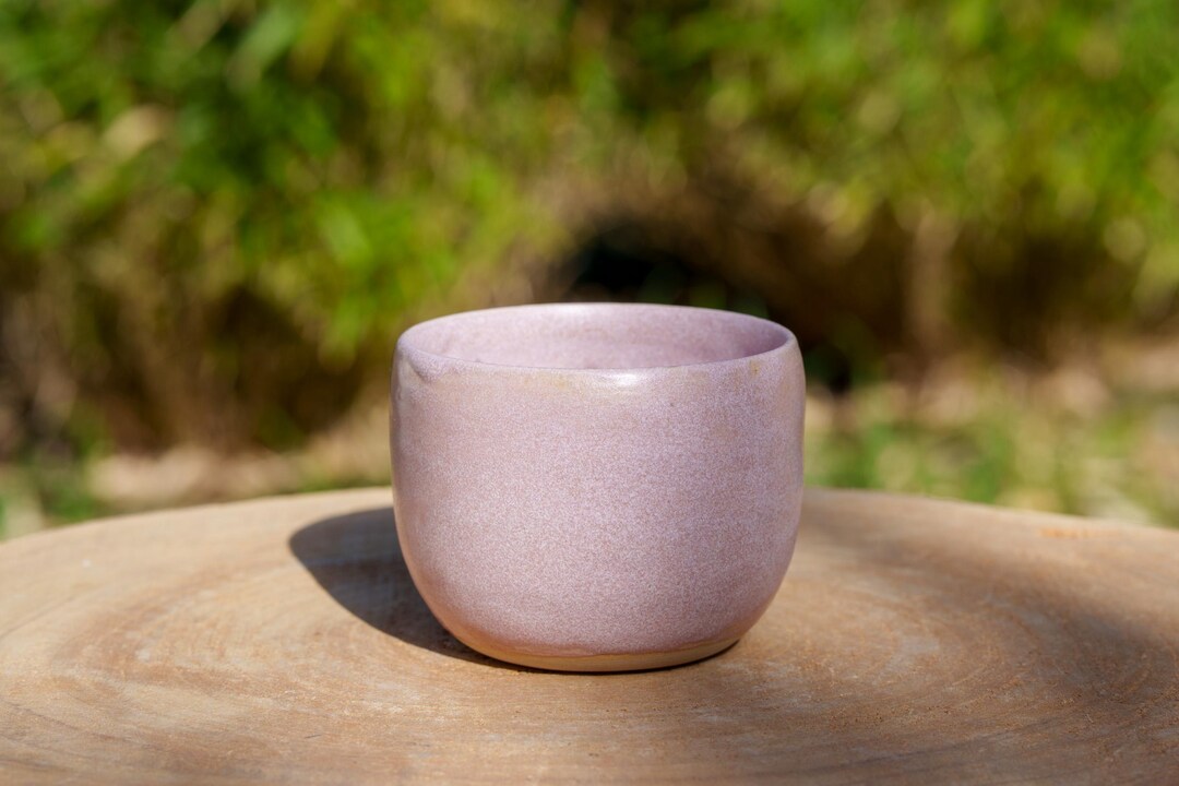 Matte Pink Ceramic Pot in Stoneware. Pastel Pink Ceramic Trinket Dish ...