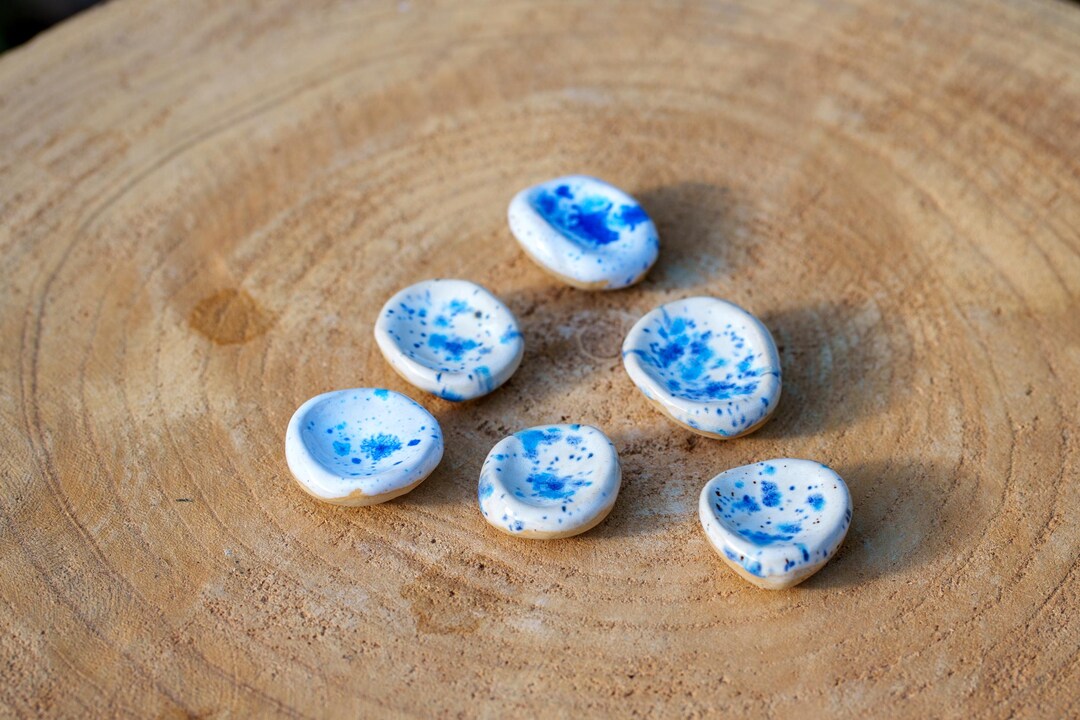 Worry Stone Blue and White Limited Edition Ceramic Pebble. Anti-stress ...