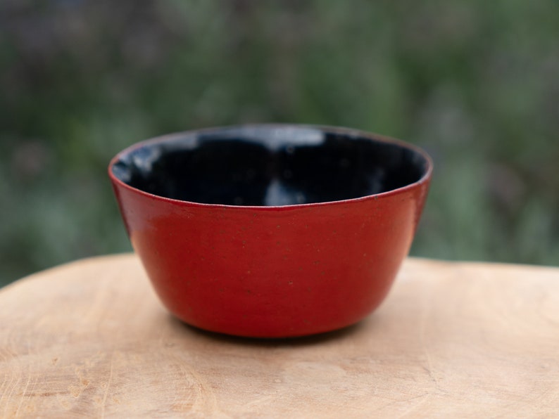 Black and Red Ceramic Pot in Stoneware. Red Sandstone Ceramic - Etsy