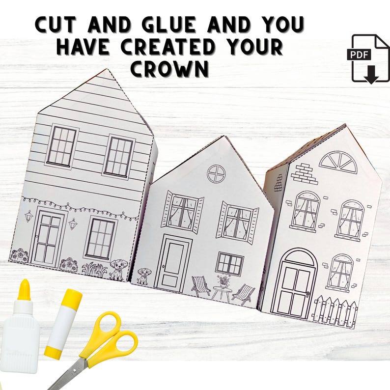 Printable Paper House Role Play Set for Kids – Fun DIY Coloring Craft ...