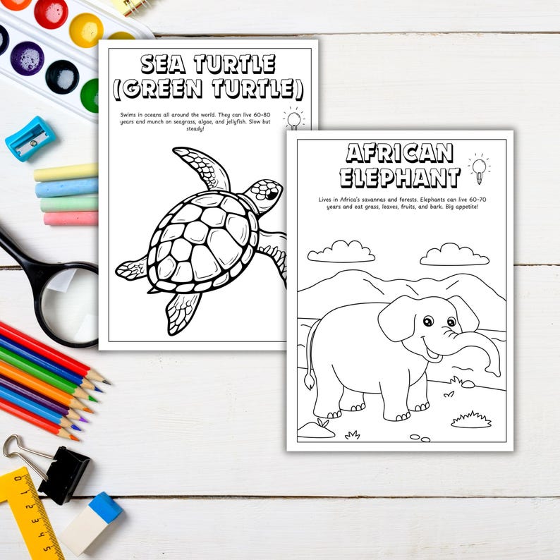 Endangered Animals Coloring Pages for Kids – Educational Wildlife ...