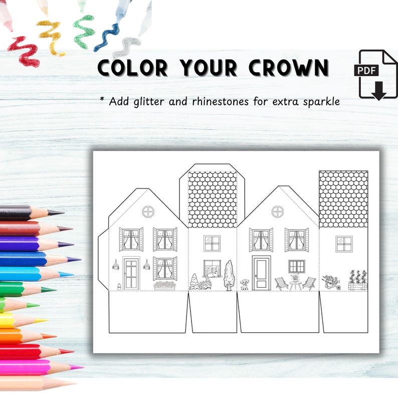 Printable Paper House Role Play Set for Kids – Fun DIY Coloring Craft ...