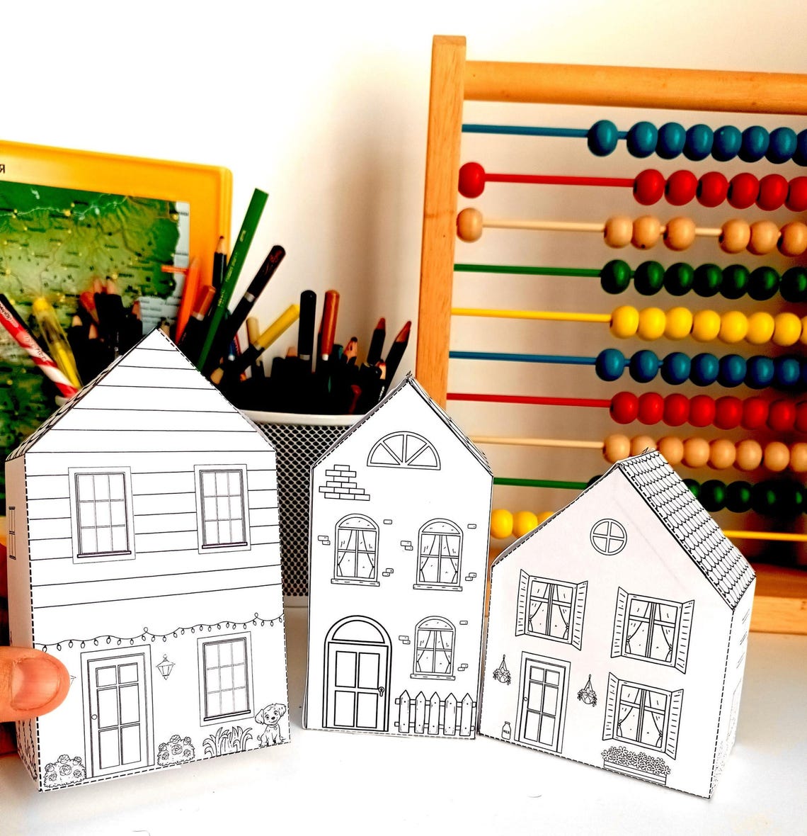 Printable Paper House Role Play Set for Kids – Fun DIY Coloring Craft ...