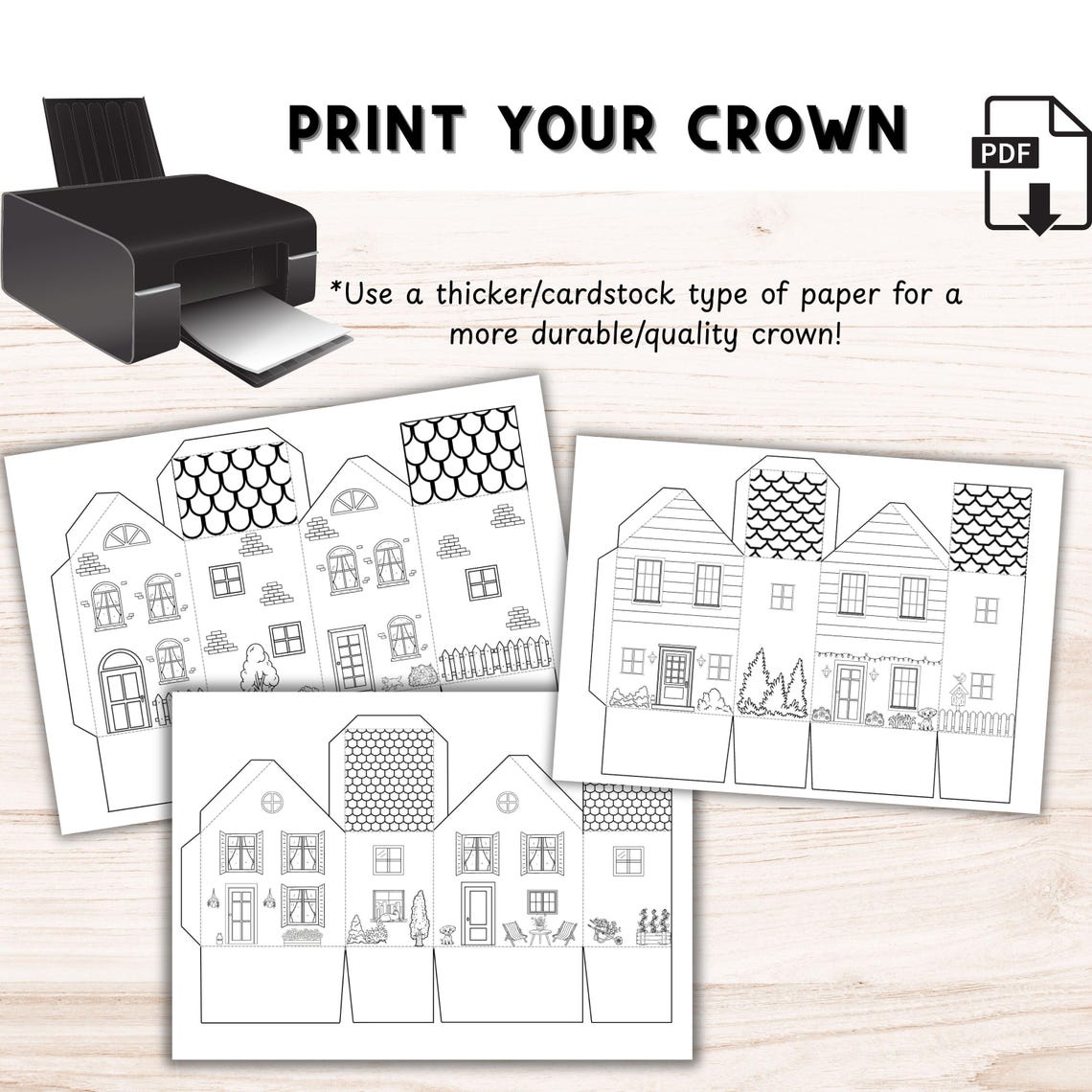 Printable Paper House Role Play Set for Kids – Fun DIY Coloring Craft ...