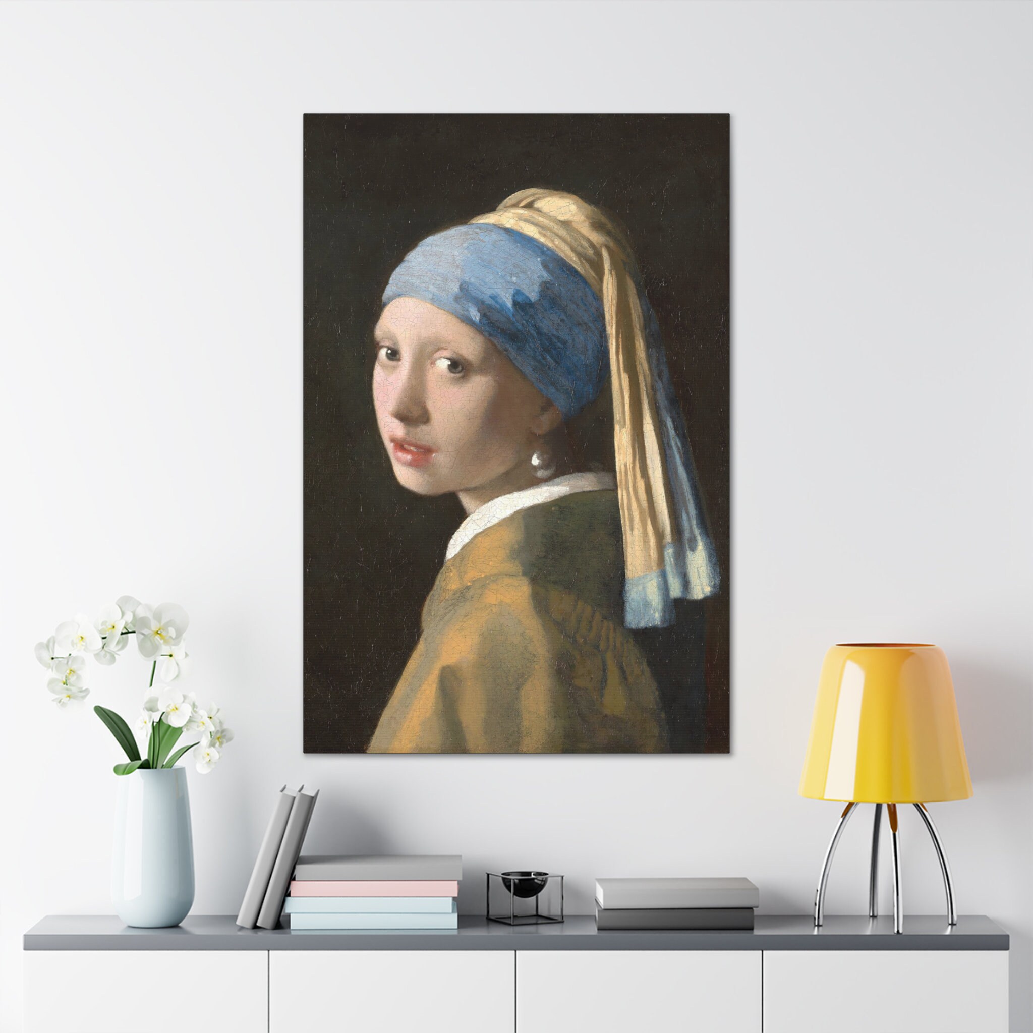 Girl With a Pearl Earring on Canvas | Legendary Painting by Johannes ...