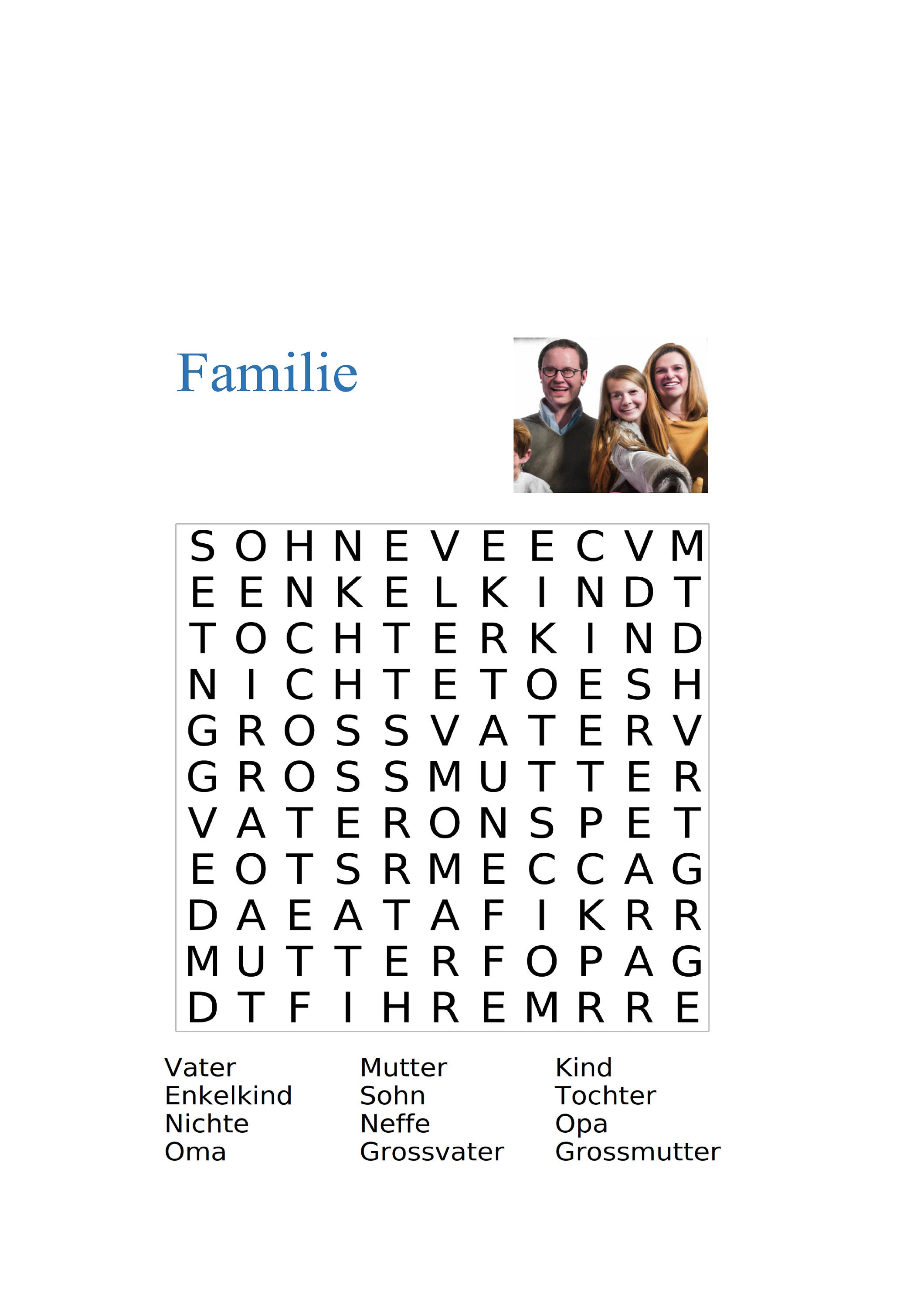 Alzheimers Word Search