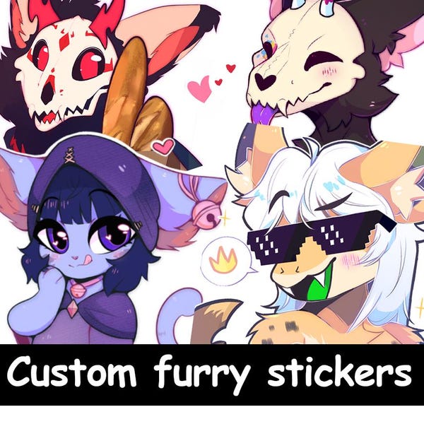 Furry Sticker - Etsy
