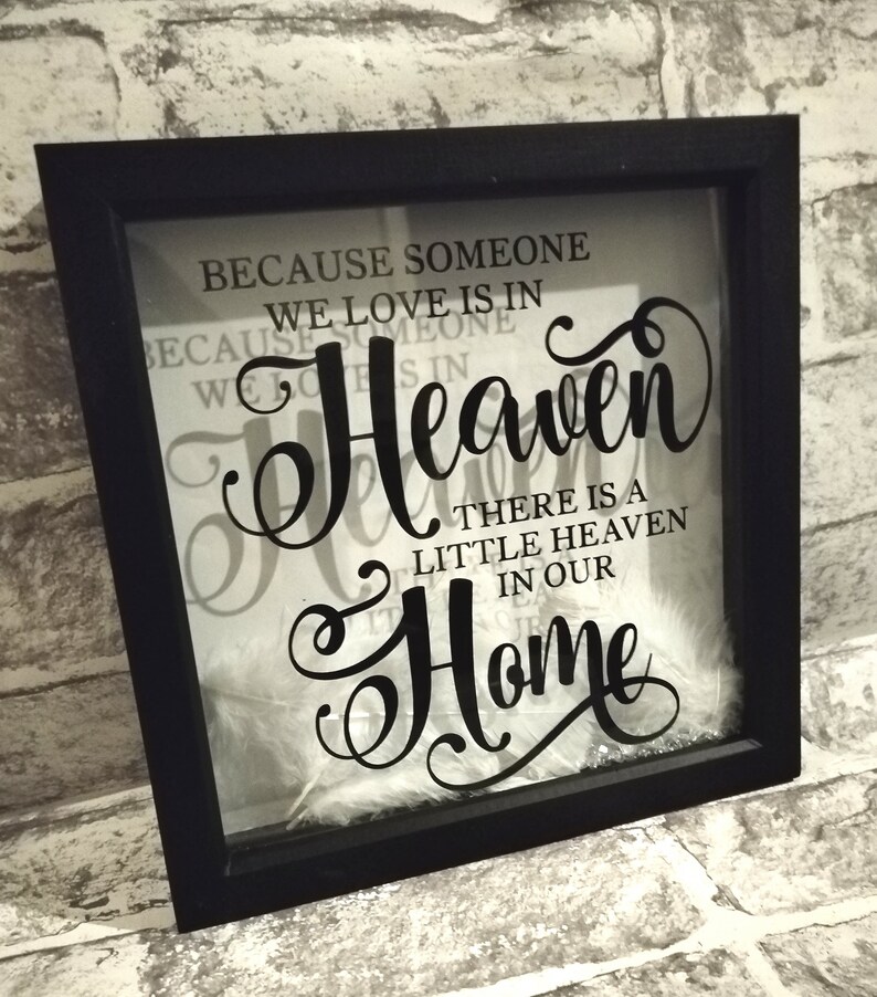 Memorial Frame Bereavement Gift, Memorial Quote Frame Gift, Heaven ...