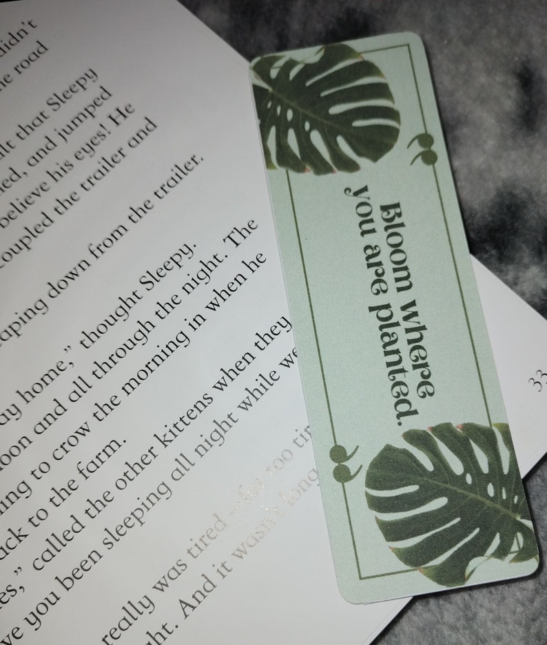 Inspirational Quote Bookmark Gift for Her, Nature Bookmark, Bookmark ...