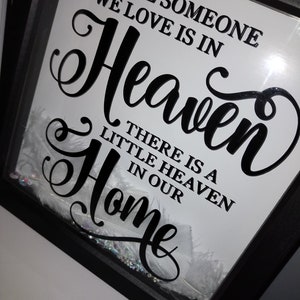 Memorial Frame Bereavement Gift, Memorial Quote Frame Gift, Heaven ...